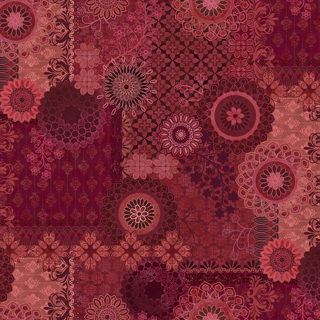 Maroon/Red Patchwork