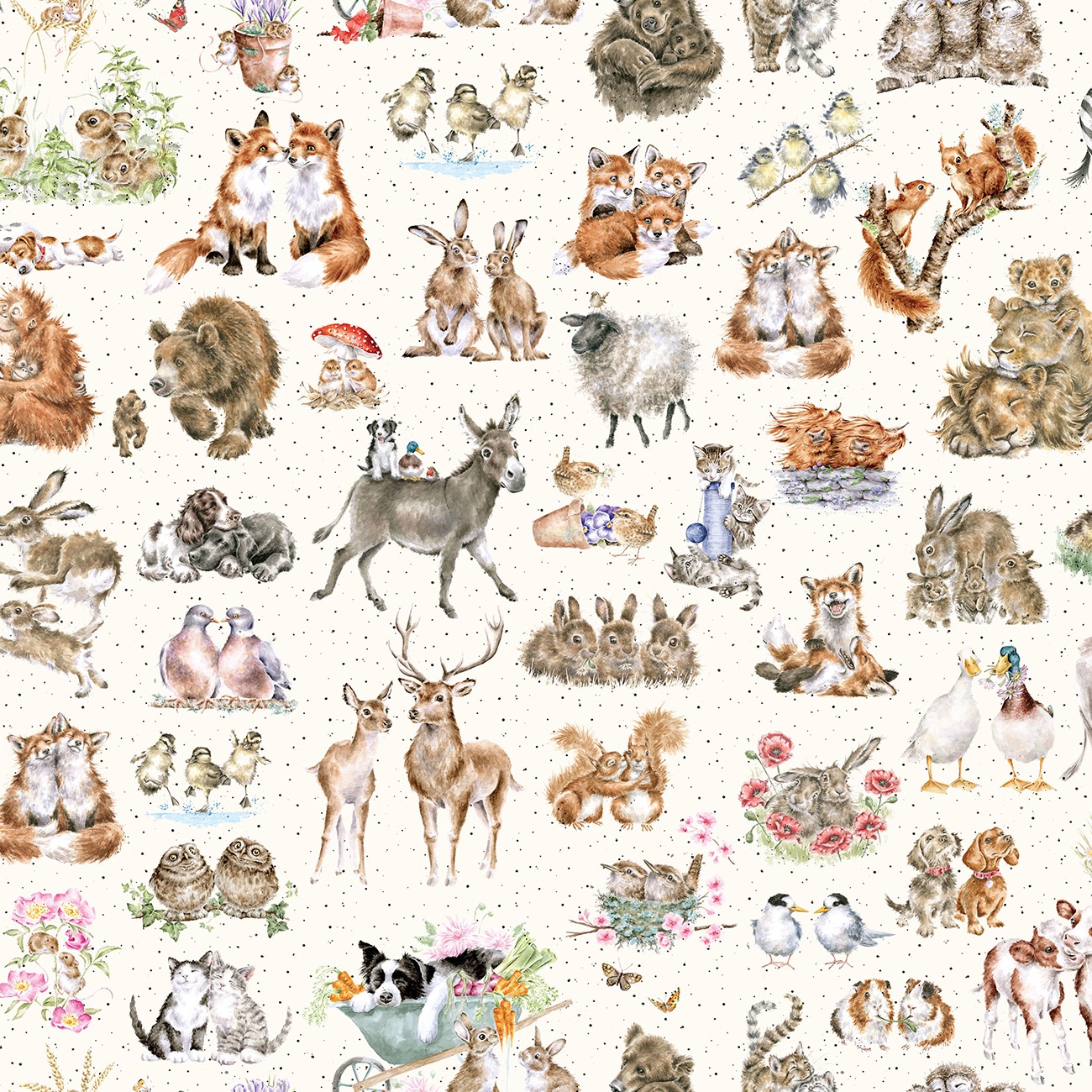 Cream One-Way Packed Animals By Dale, Hannah