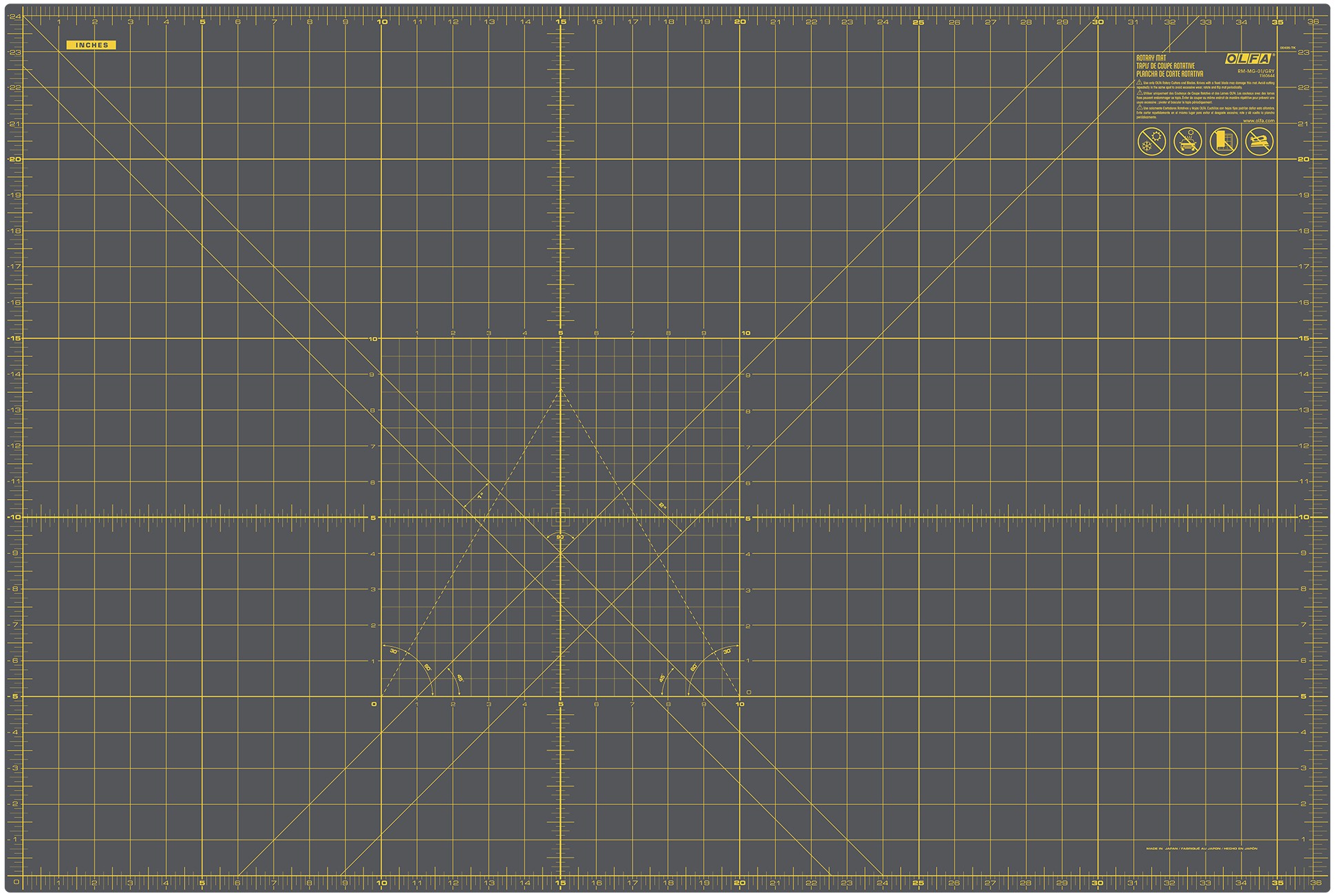 Olfa Grey Rotary Mat 24in x 36in
