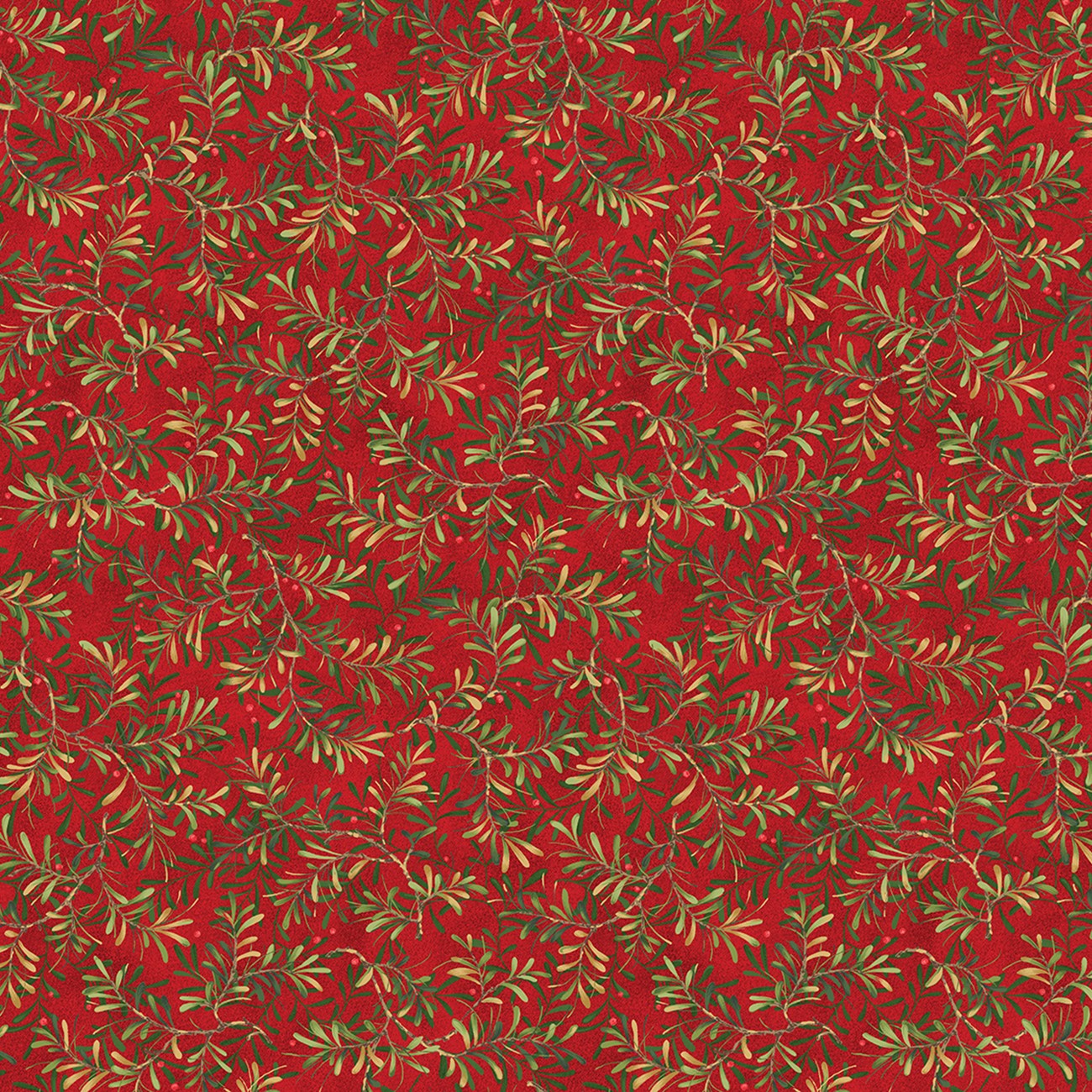 Pine Boughs Red By Halvorsen, Nancy