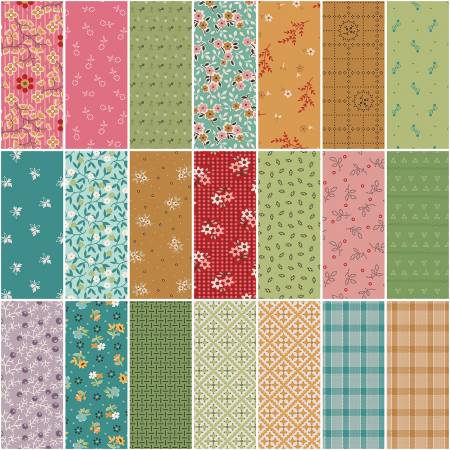 Gentler Times 1 Yard Bundle Tea Rose, 21pcs By Holt, Lori