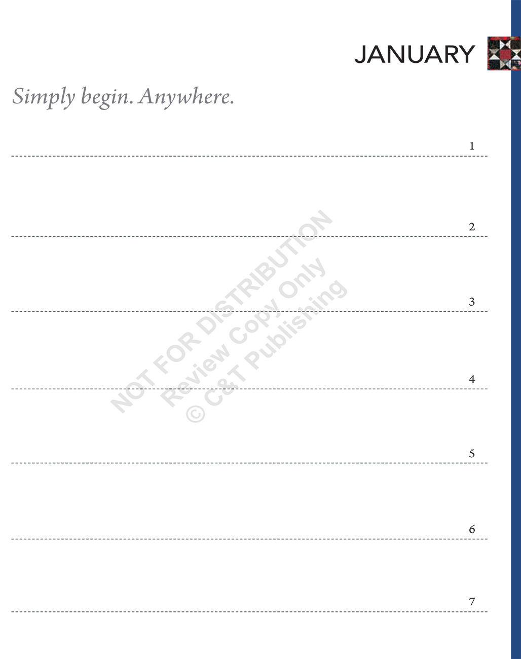 Quilters Date Keeper