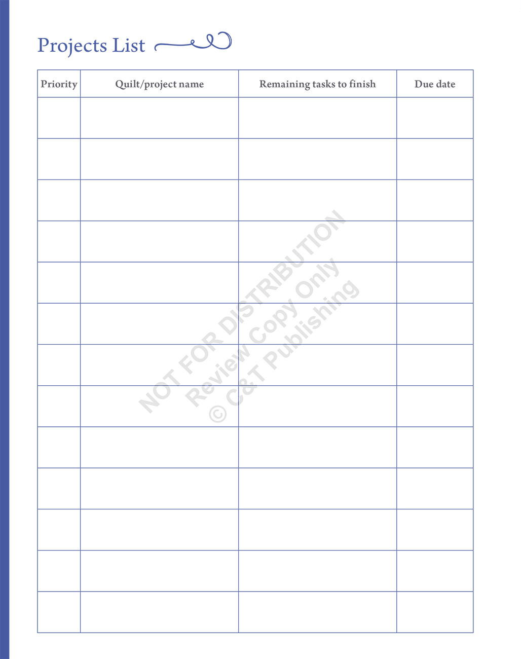 Quilters Date Keeper