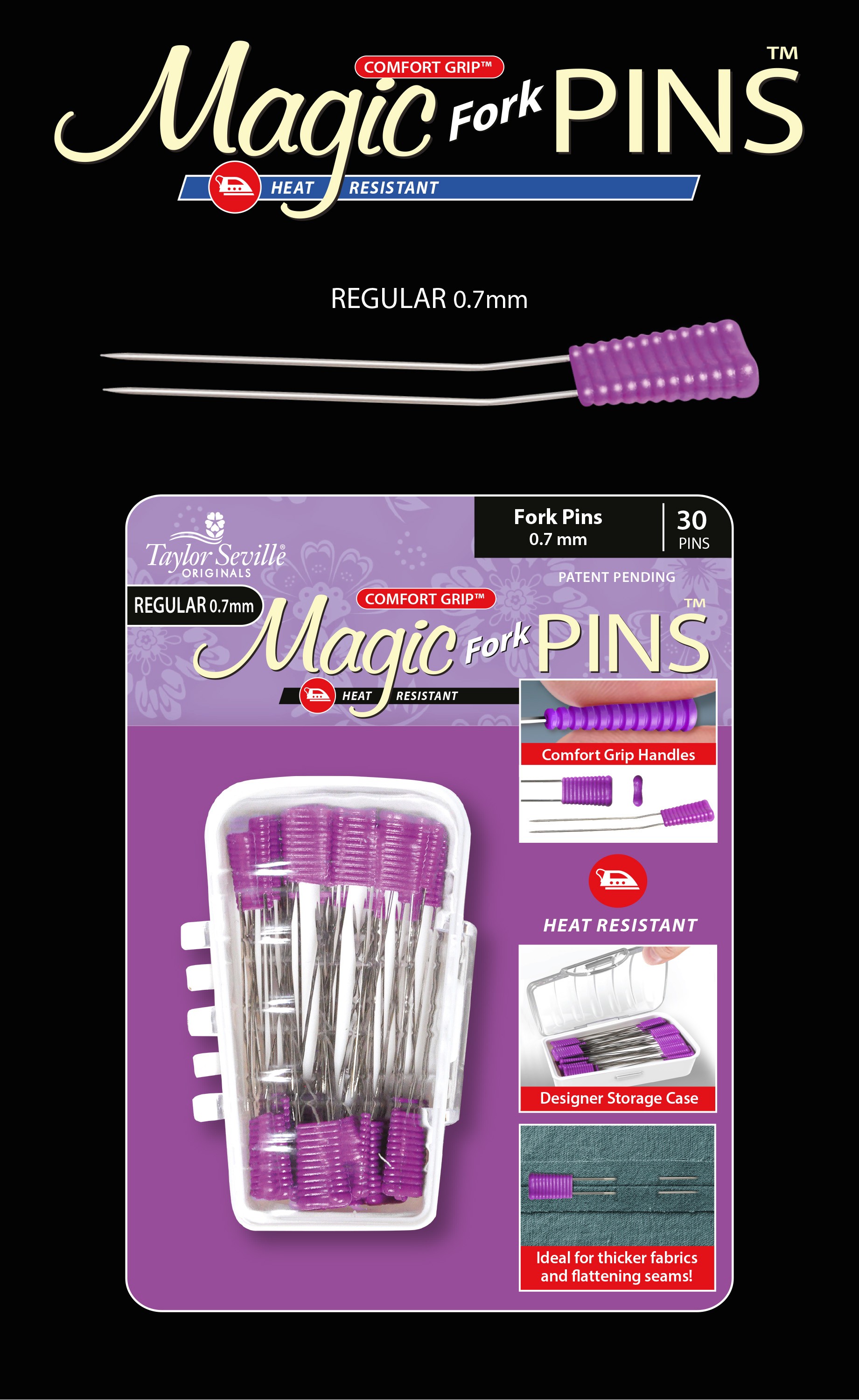Magic Pins Fork Regular 30pc