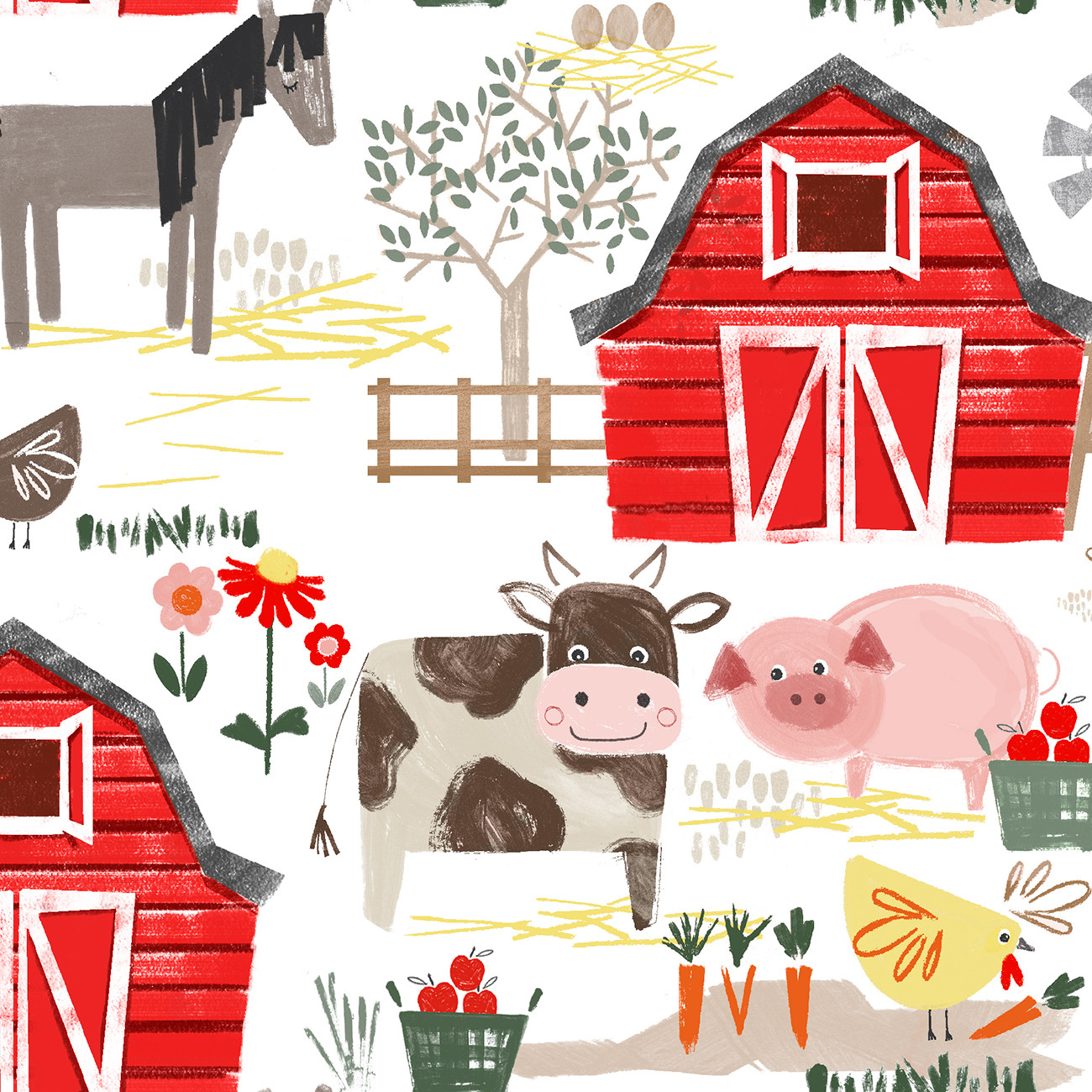 Little Foot Farm Flannel By Barnes, Scott