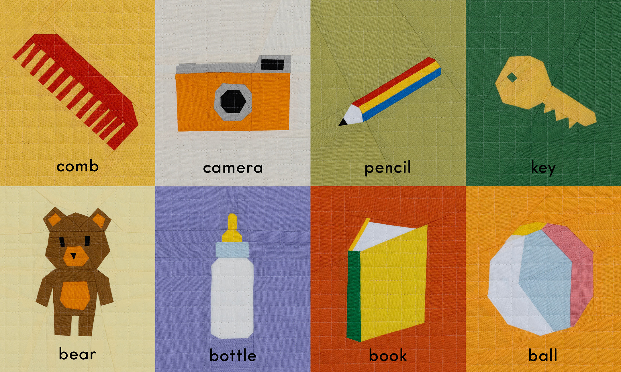 First Words with Cute Quilted Friends