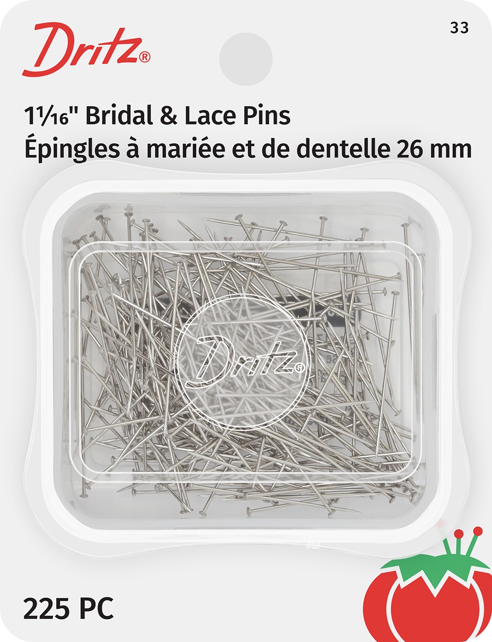Bridal & Lace Pin Size 17 - 1 1/16in 225ct