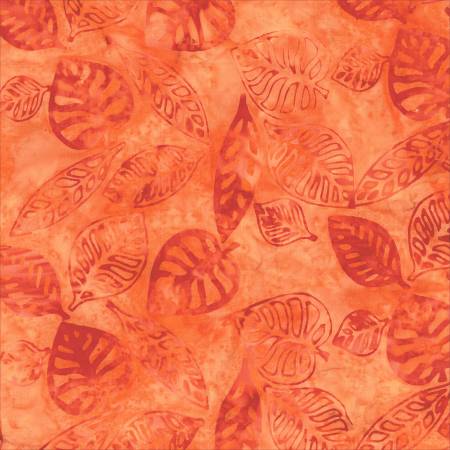 Peach Monstera Batik By Jonge, Jacqueline De