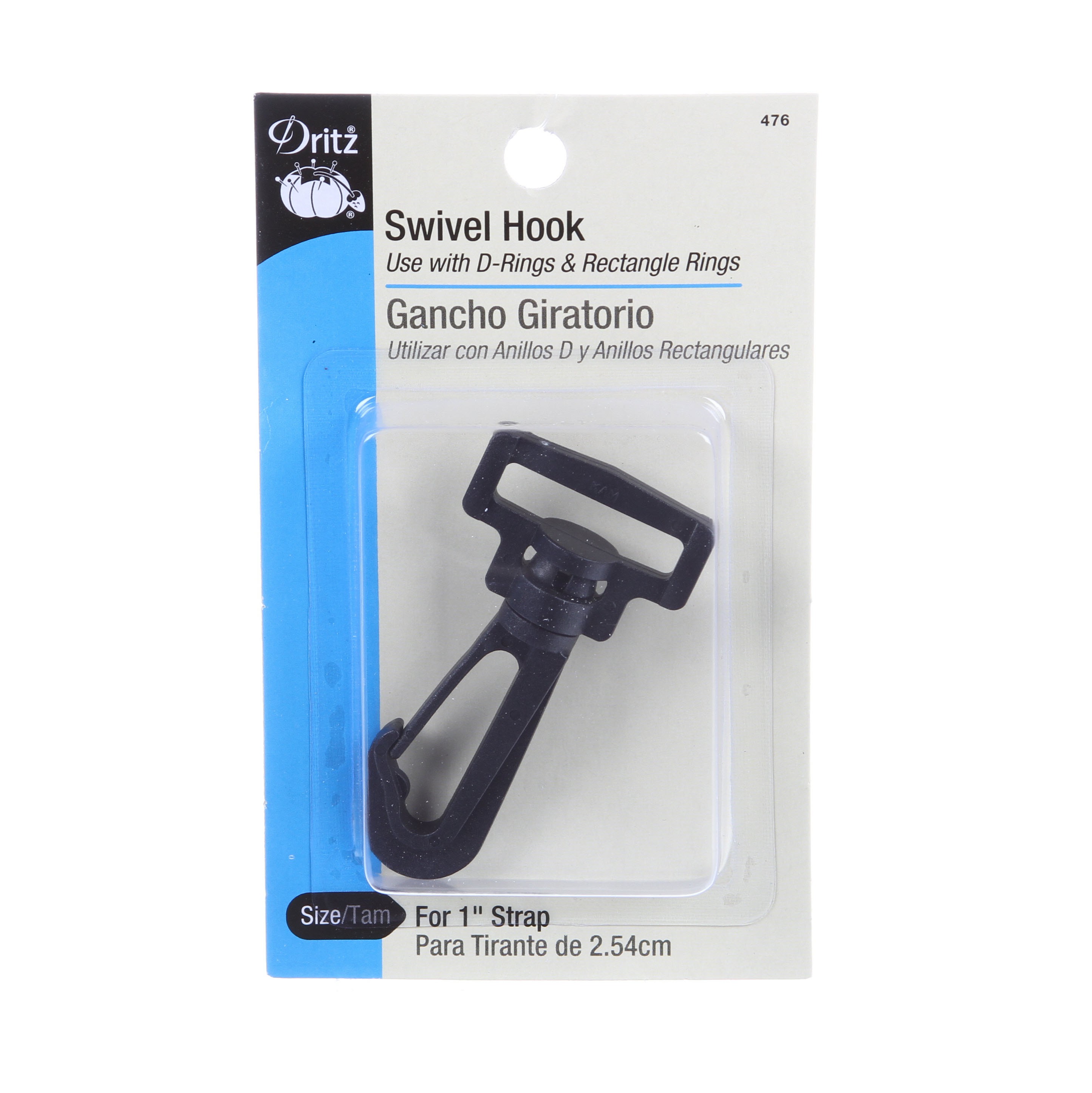 Swivel Hook 1in Black