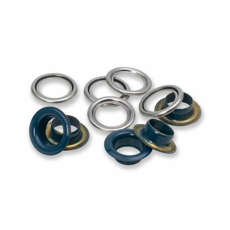 Eyelets With Washers 11mm Navy Blue 20pc