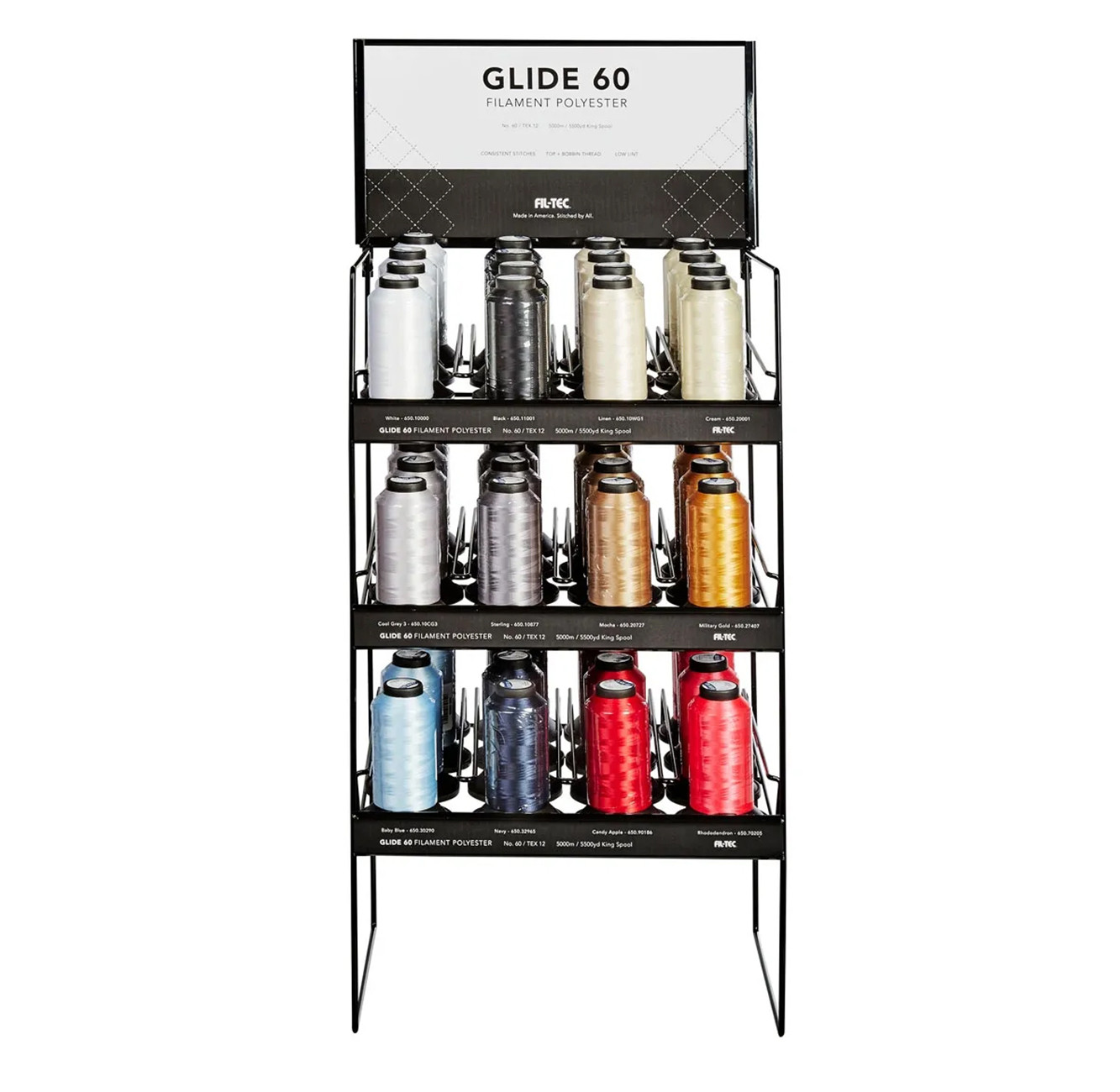 Glide 60wt Polyester King Spool Counter Display
