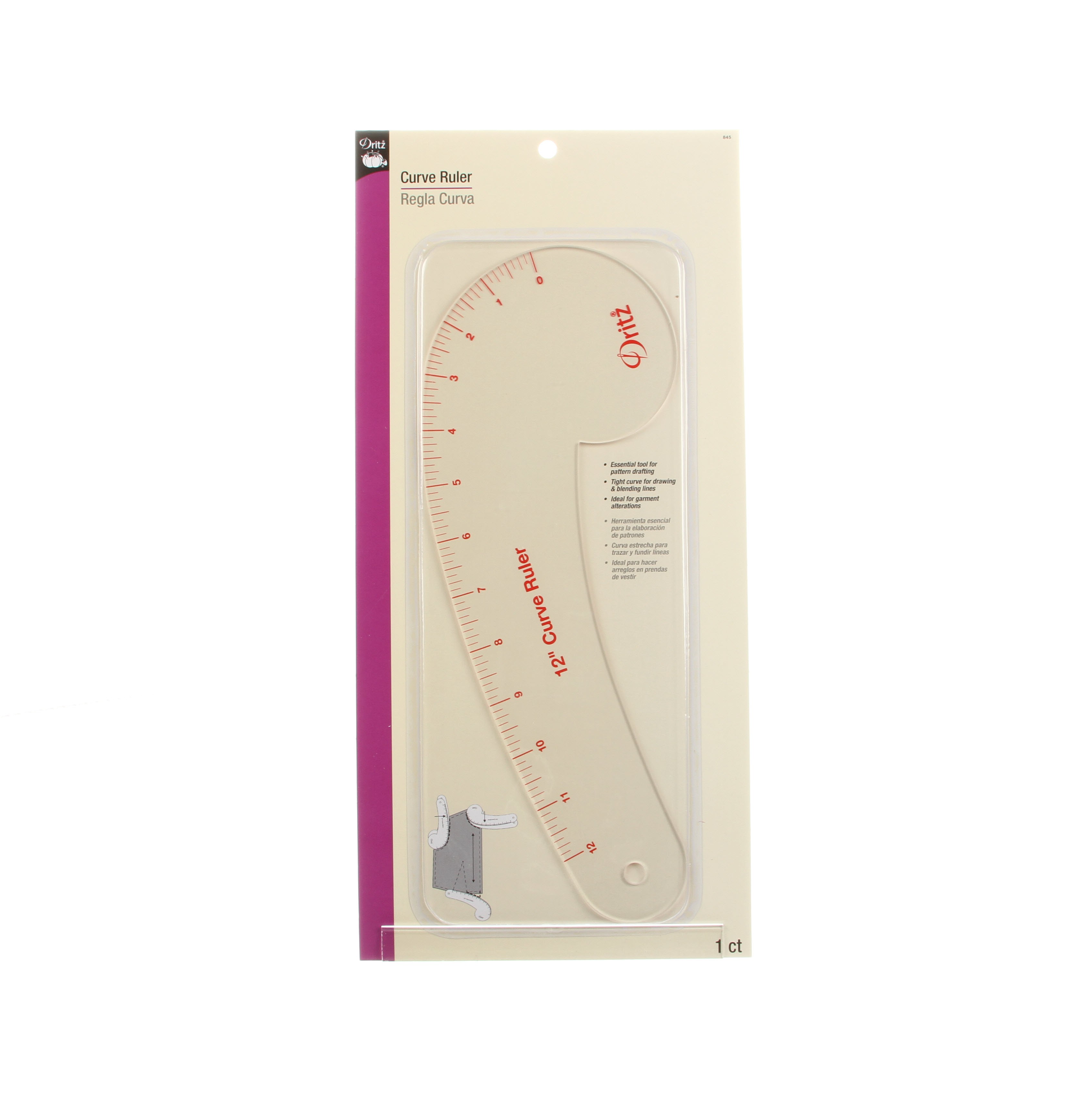 12in Curve Ruler