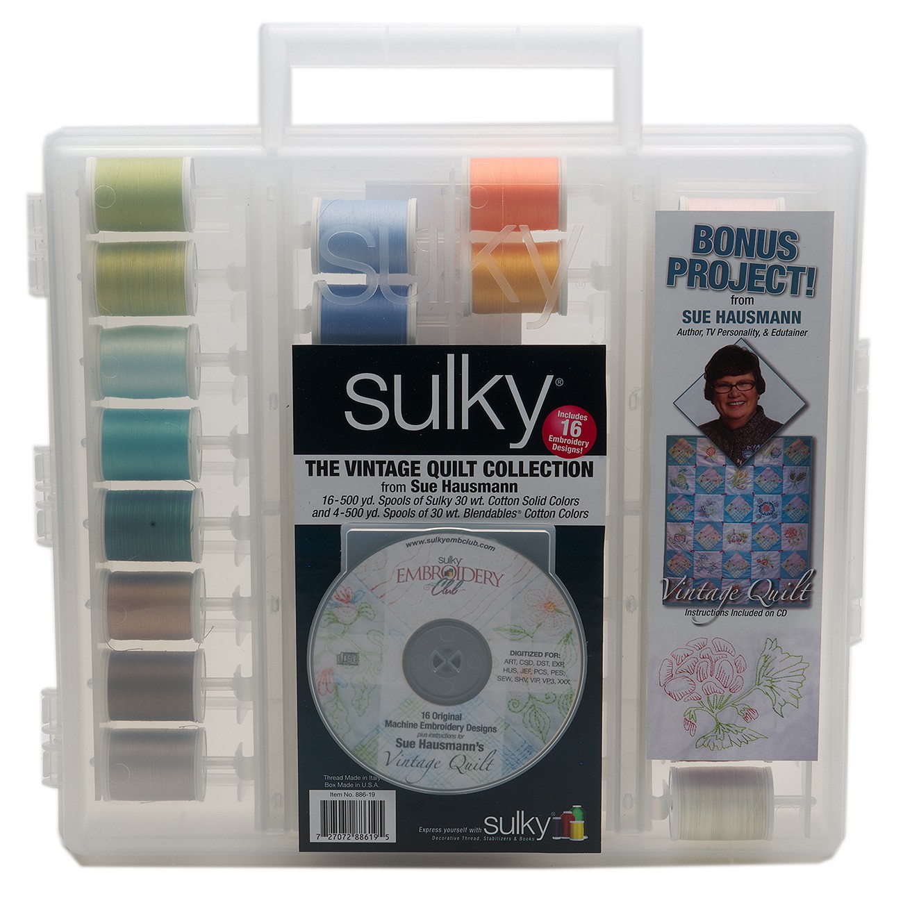 Sulky Cotton and Blendables Thread 30wt Slimline Sue Hausmann Sampler ...