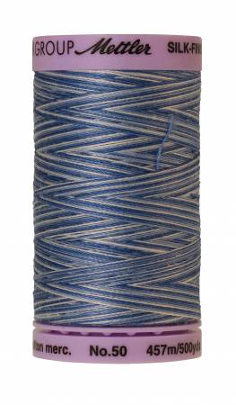 Silk-Finish 50wt Variegated Cotton Thread 500yd/457M Clear Sky