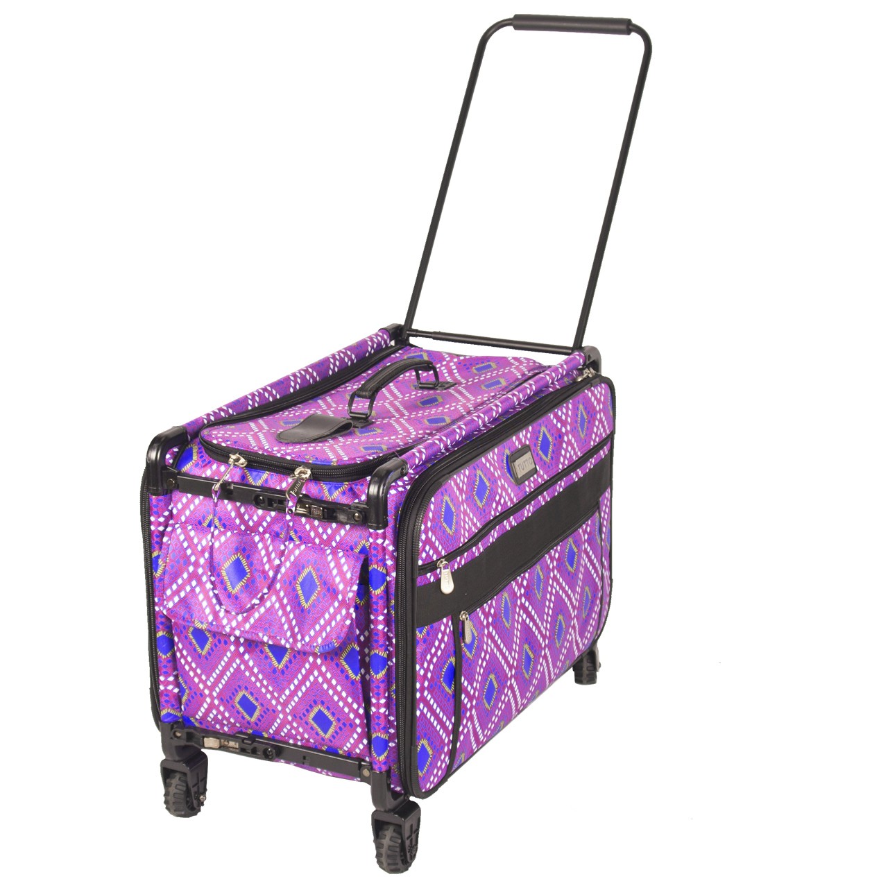 Tutto Sewing Machine Case On Wheels Extra Large 24in Pink Diamond