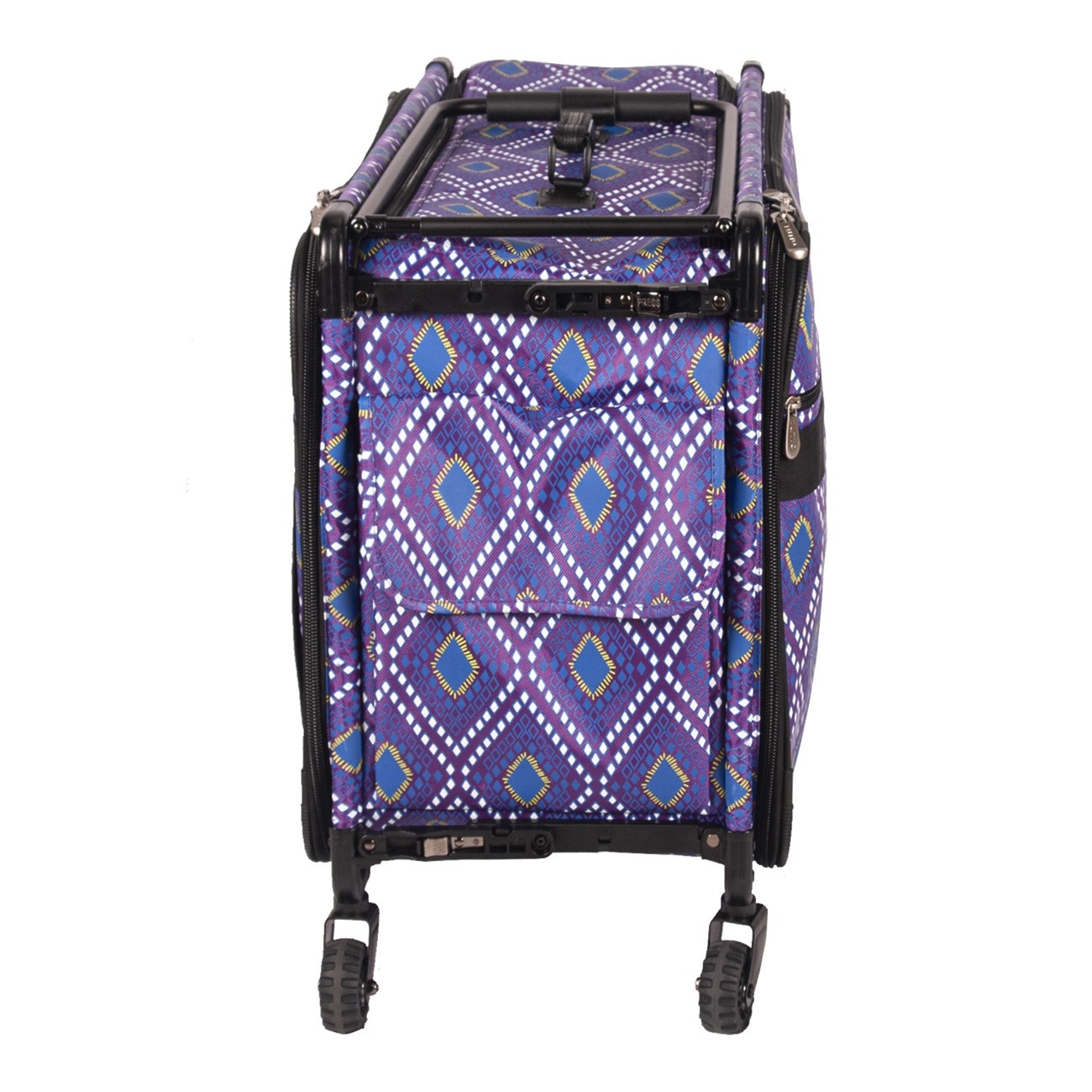 Tutto Sewing Machine Case On Wheels 2X Large 28in Purple Diamond