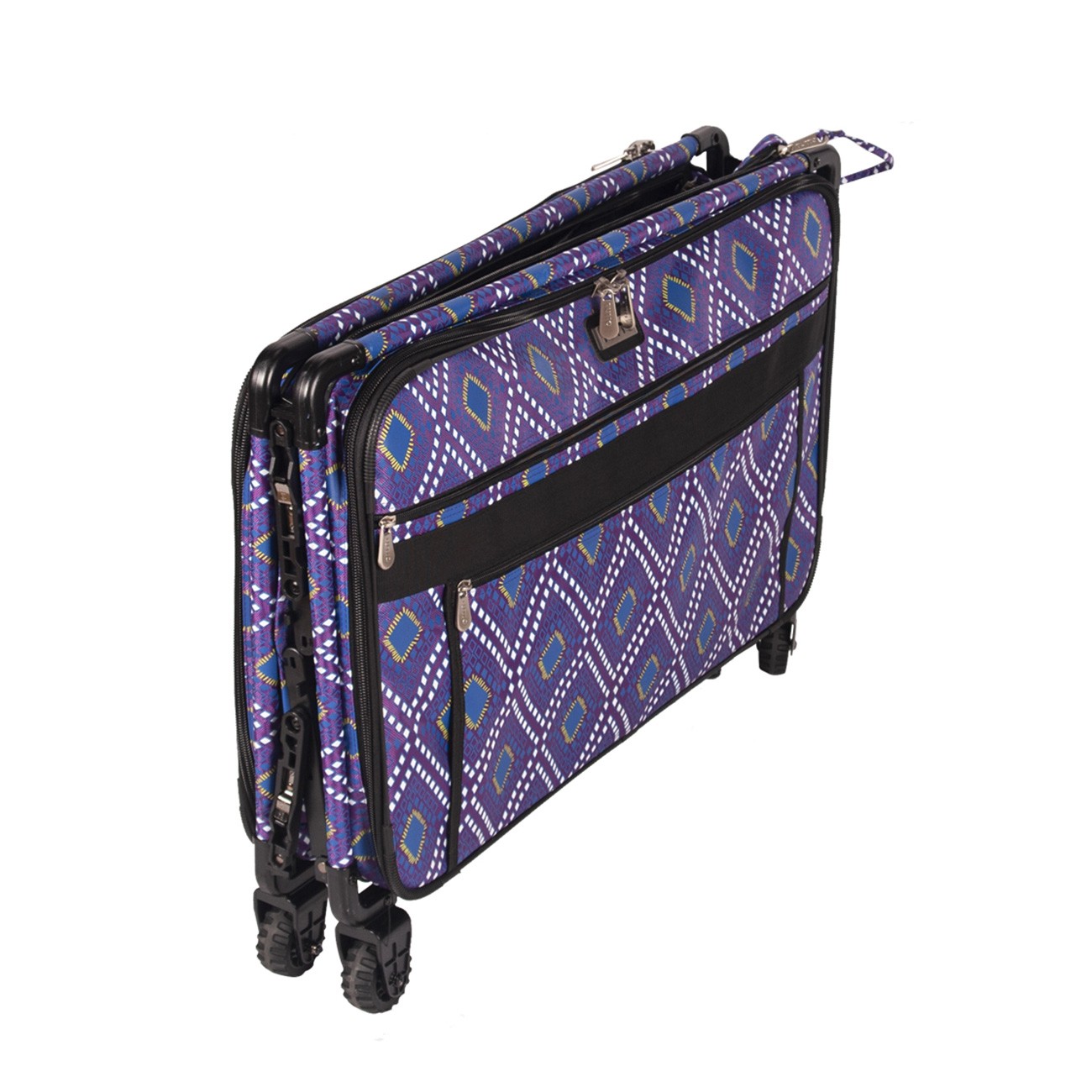 Tutto Sewing Machine Case On Wheels 2X Large 28in Purple Diamond