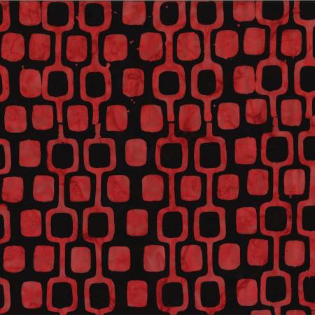 Blocks Black/Red Batik
