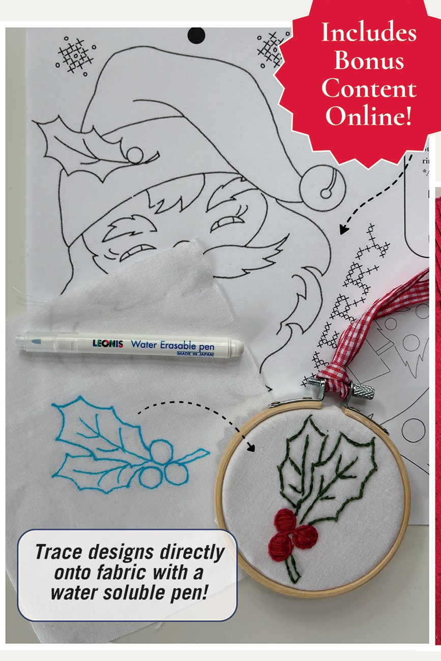 Merry Collection - Jolly Santa Stick N Stitch Embroidery