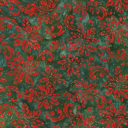 Poinsettias Holiday Batik Christmas