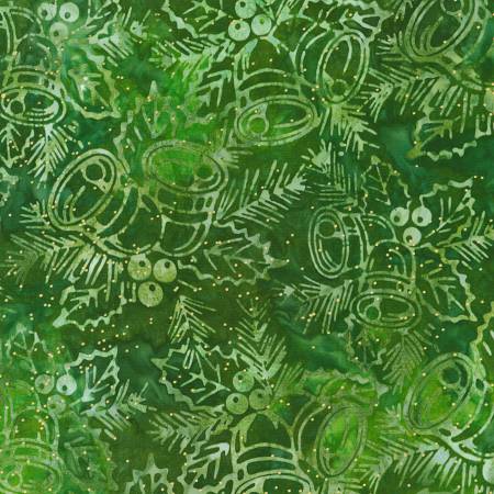Bells Green Batik Christmas