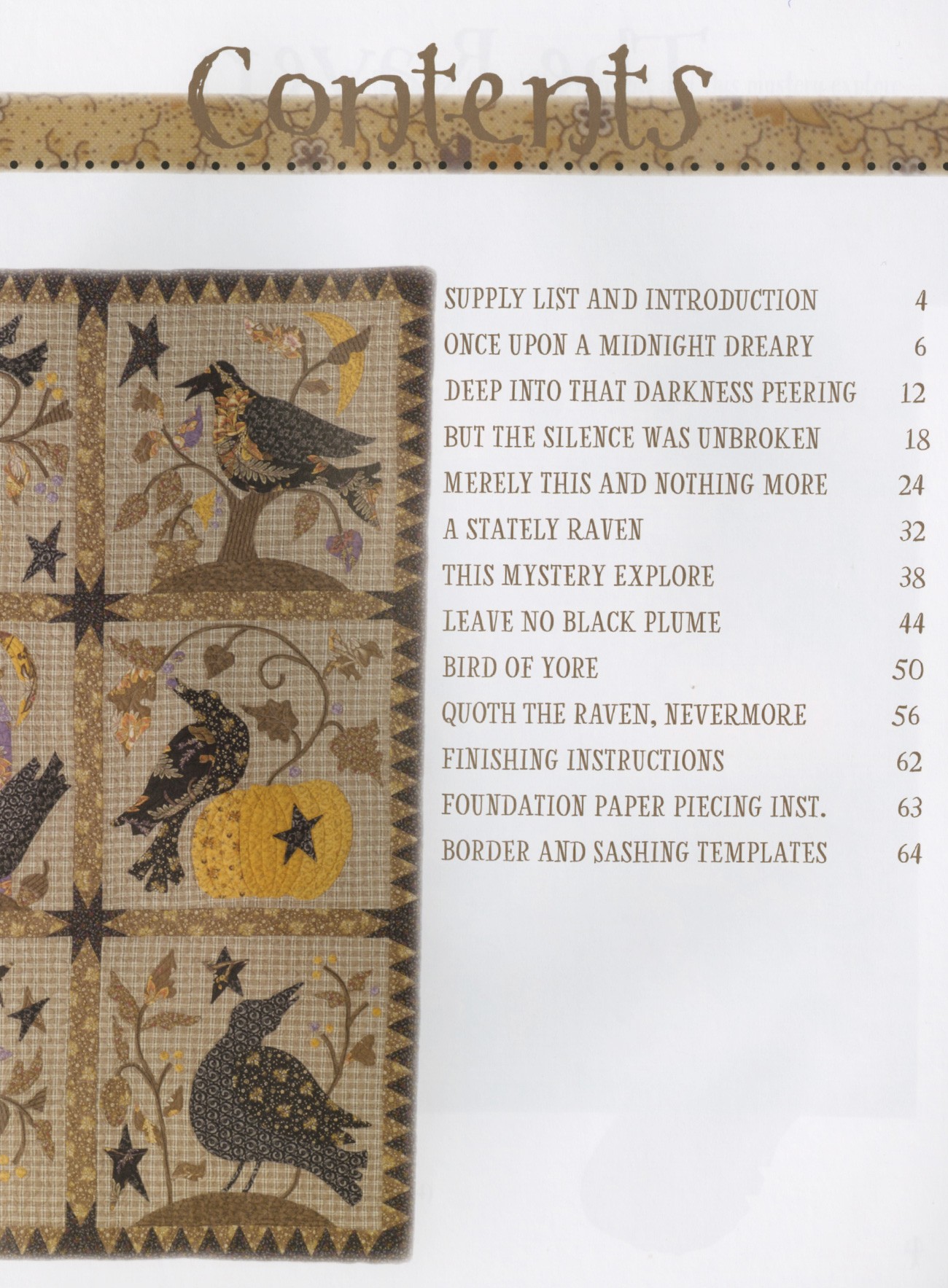 Raven - An Autumn Quilt of 9 Applique Designs By Adams, Barbara & Allen ...