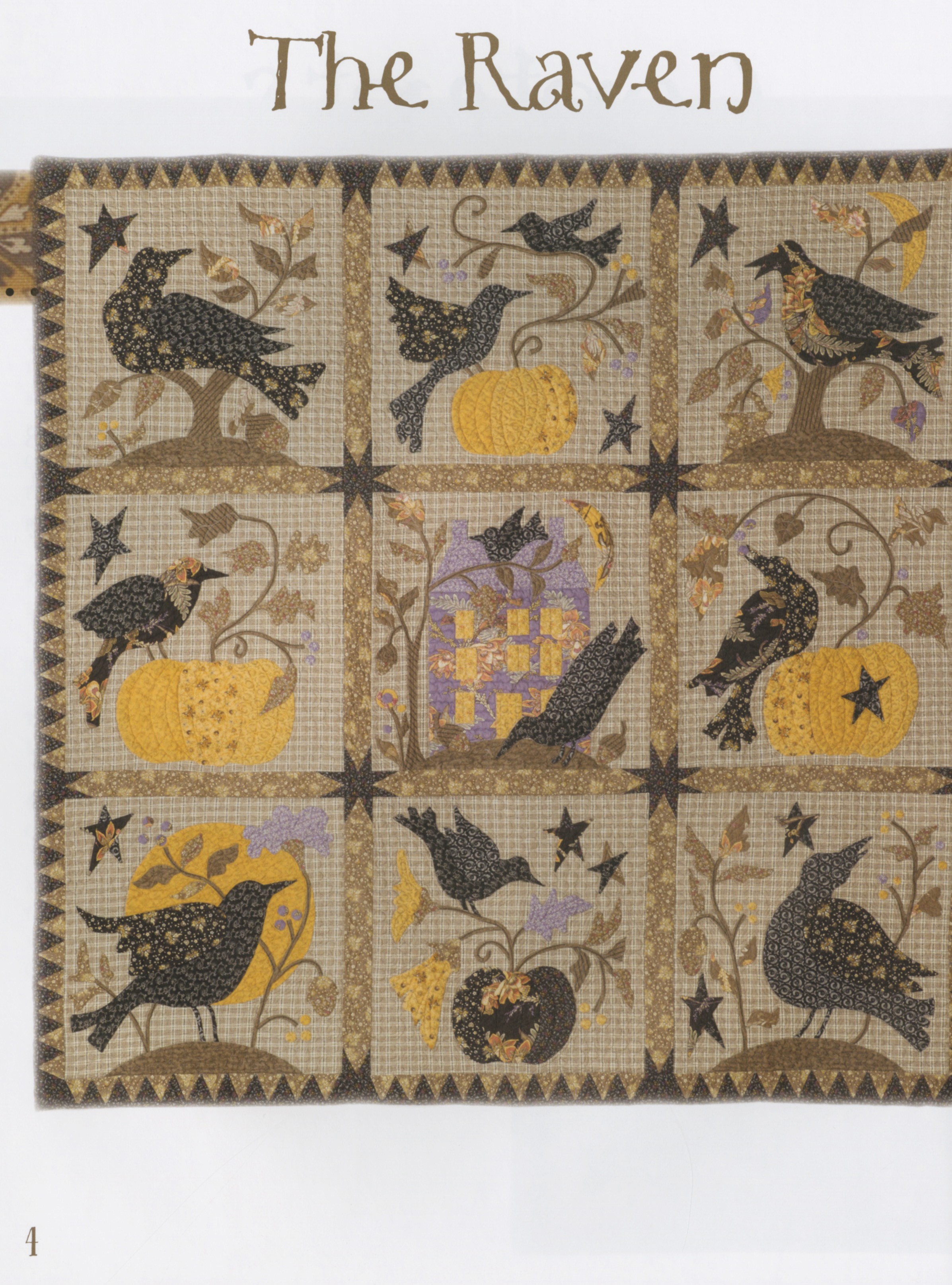 Raven - An Autumn Quilt of 9 Applique Designs By Adams, Barbara & Allen ...