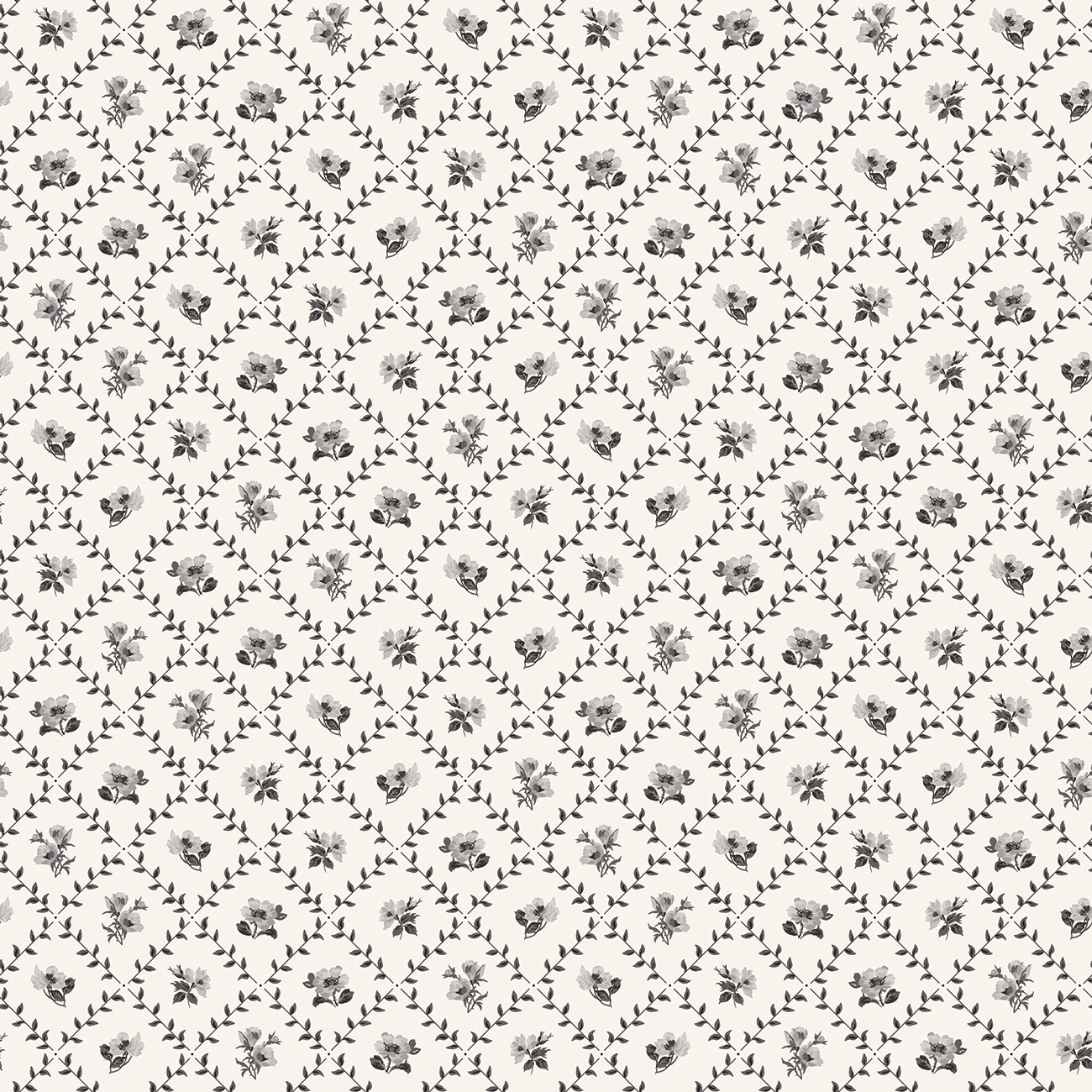 Ink & Ivory Flower Trellis Ivory