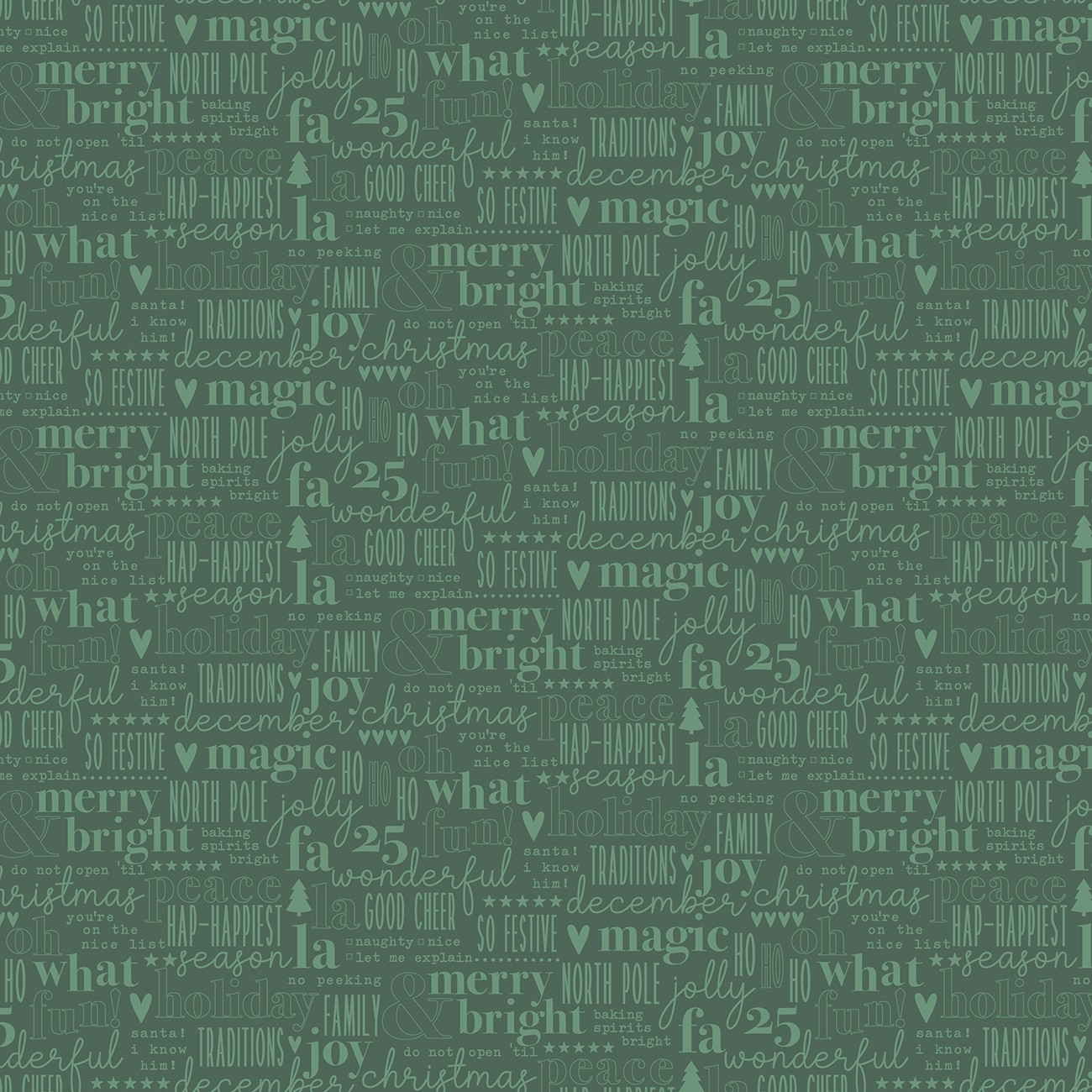 Evergreen Wishes Text Green