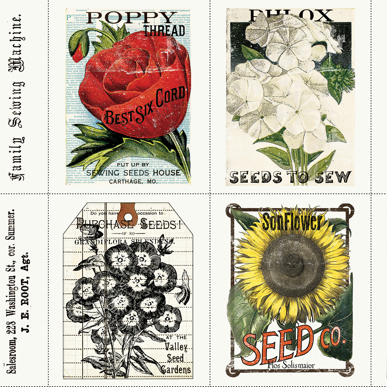 Sewing Seeds III Sewing Seed Packs White By Wecker-Frisch, Janet