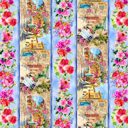 Azure Tuscan Romance Stripe