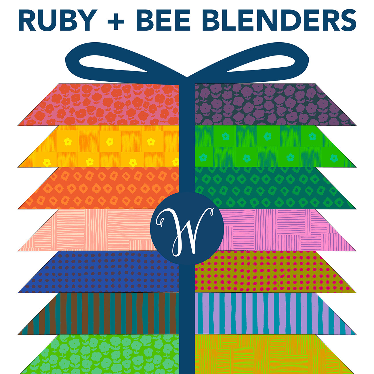 Fat Quarter Ruby & Bee Blenders, 40pcs/bundle By Ross, Heather