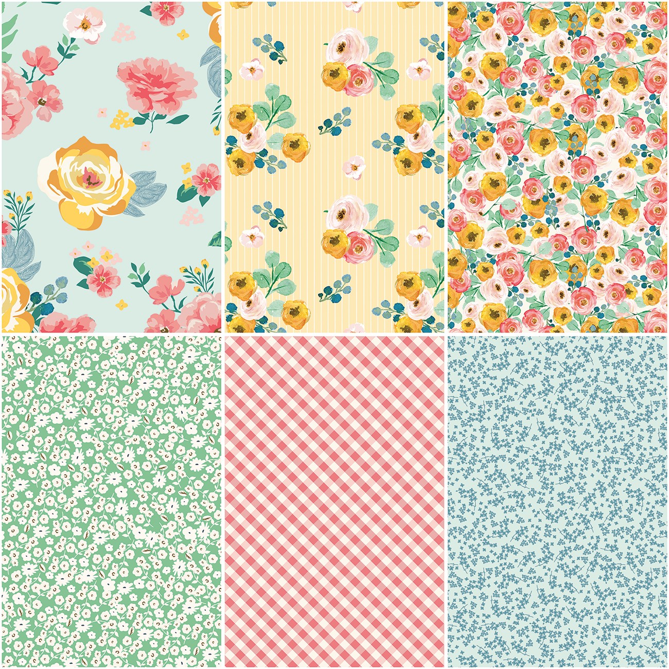 Spring Gardens 25 Yard Flat Fold Bundle By My Minds Eye