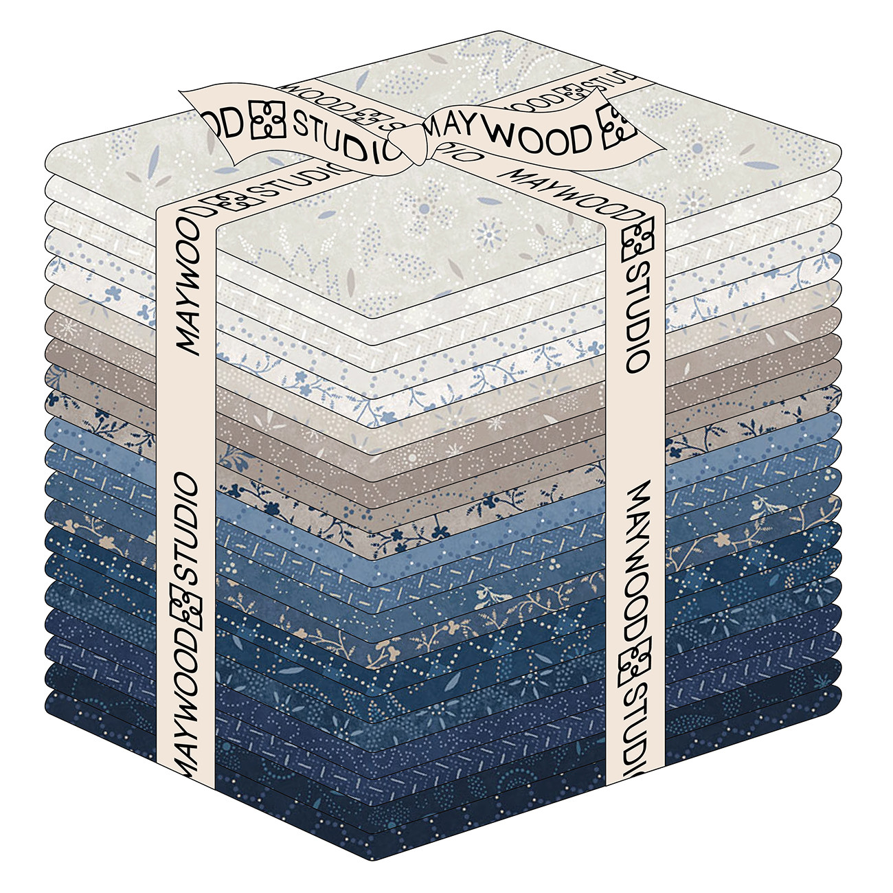 Fat Quarter Patchwork Blue, 22pcs/bundle