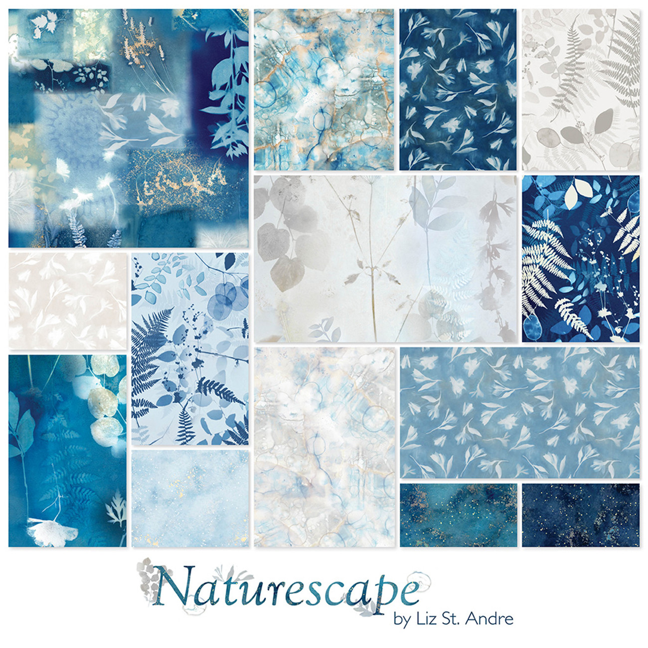 Fat Quarter Naturescape, 14pcs, 2 bundles/pack By St. Andre, Liz
