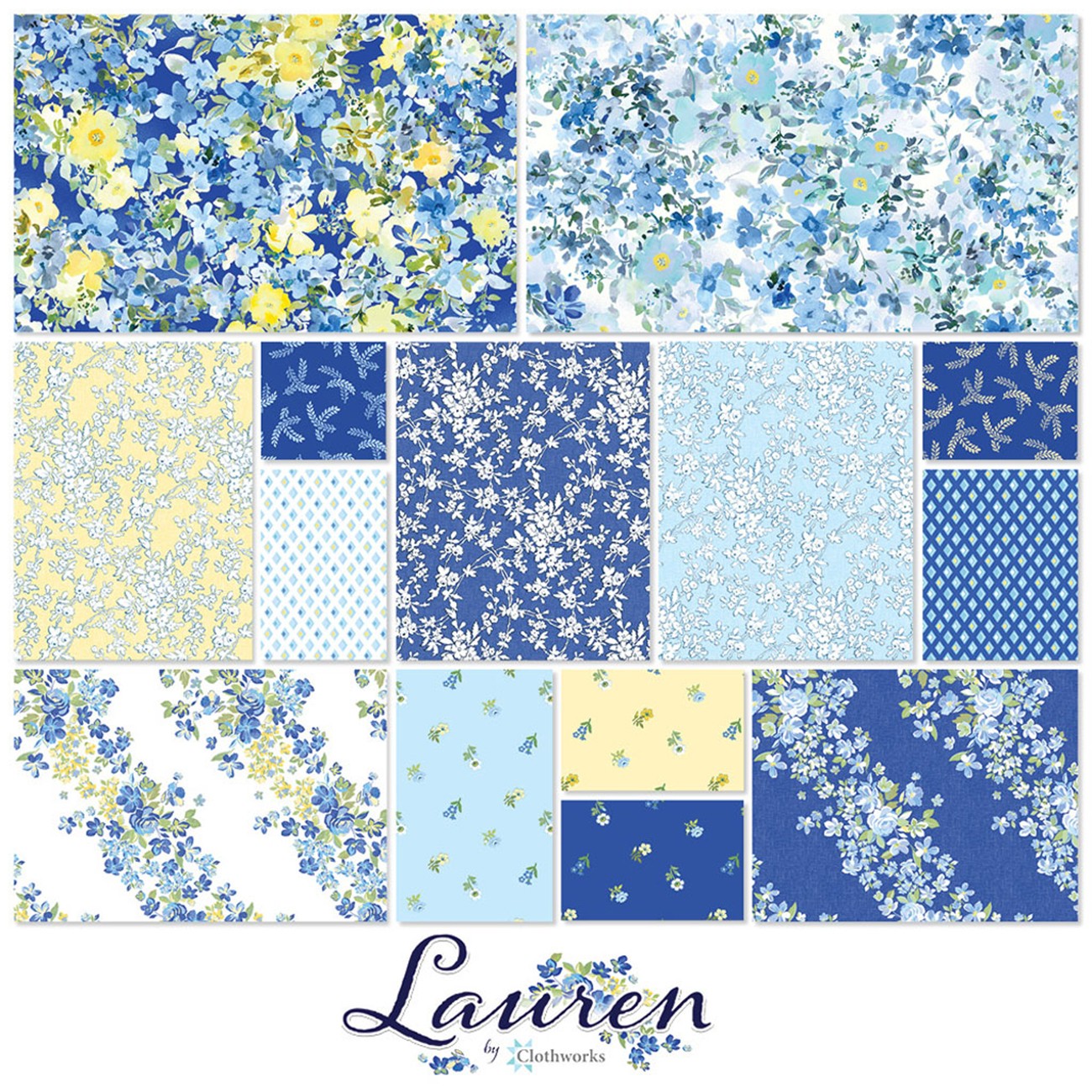 Fat Quarter Lauren 15pcs, 2 bundles/pack
