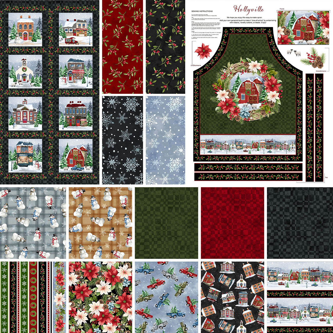 Assortment Hollyville Manor, 16pcs x 15yds By Mott, Jan
