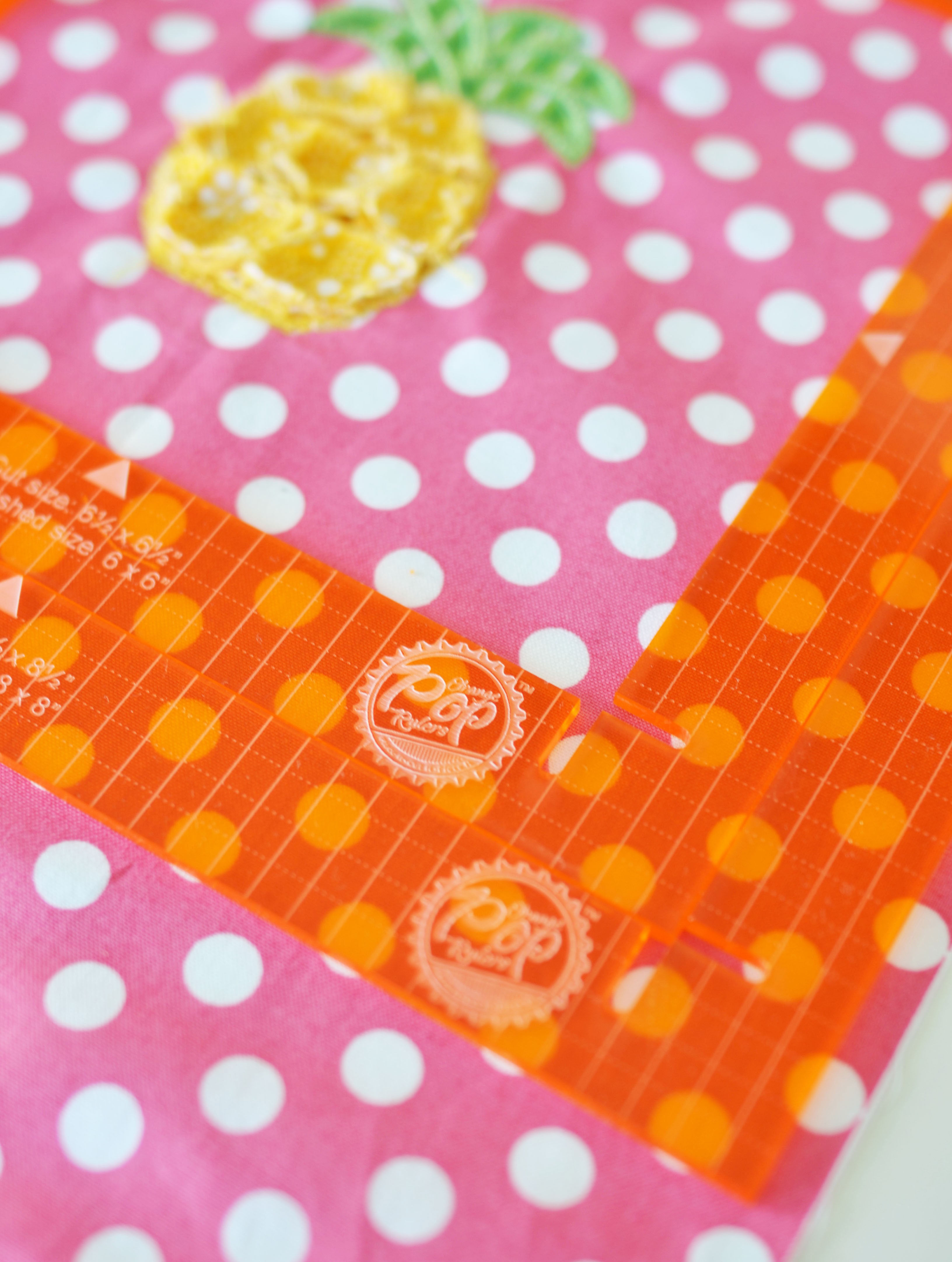 Orange Pop Rulers Square Set By Christopherson, Kim