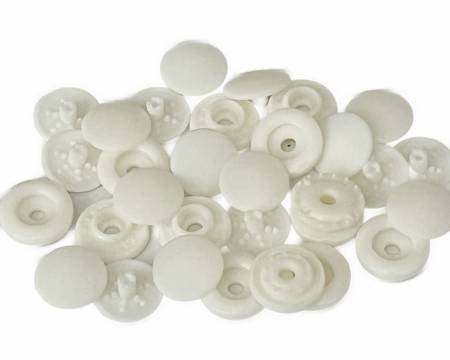 Tool-less Plastic Snap Fasteners 9mm White