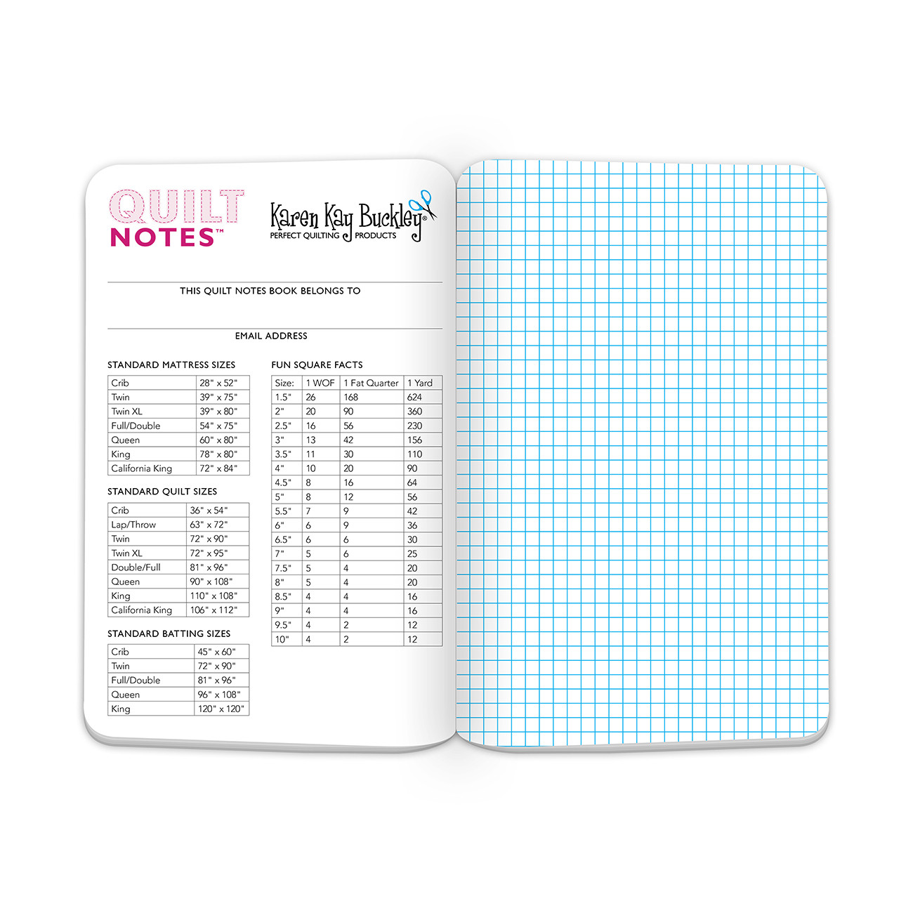 Quilt Notes Graph Paper Notebooks By Buckley, Karen Kay
