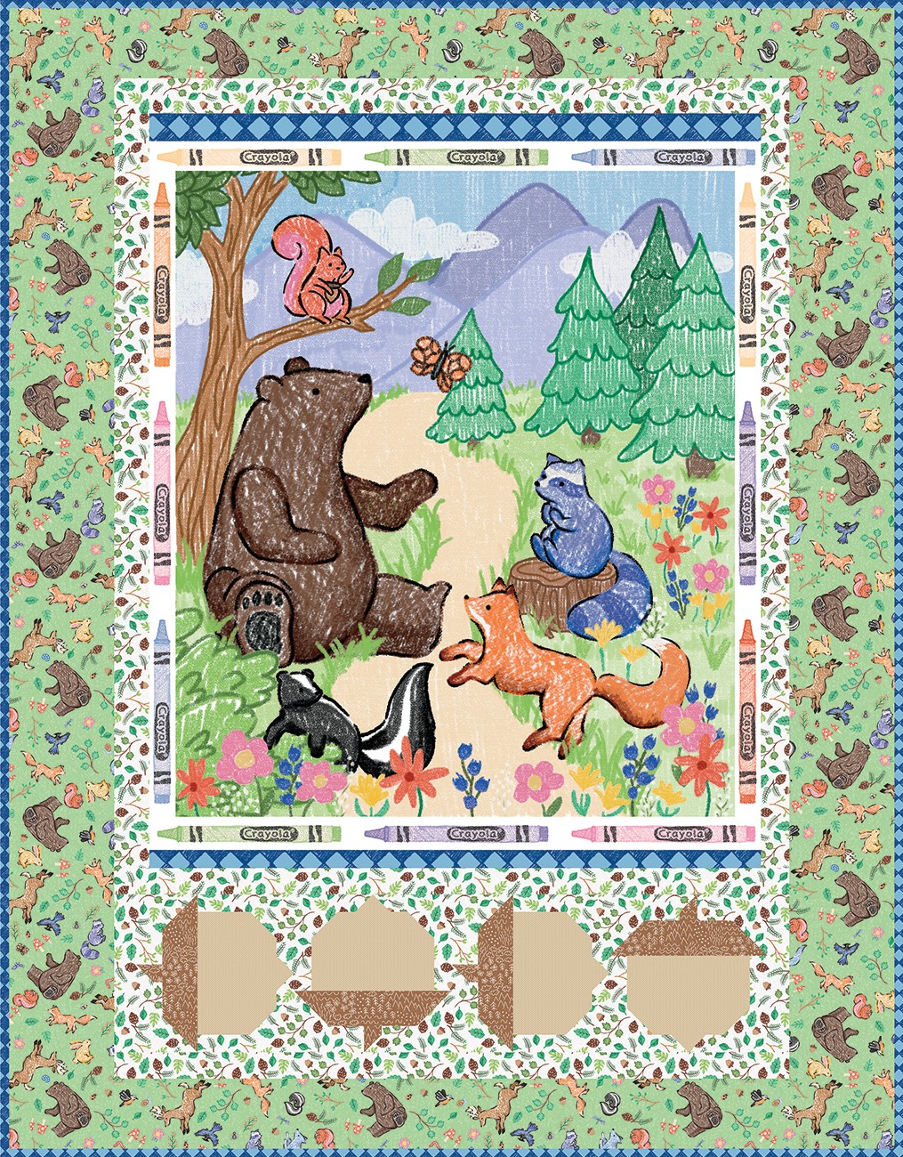 Colorful Critters Panel Quilt Kit - Colorful Critters