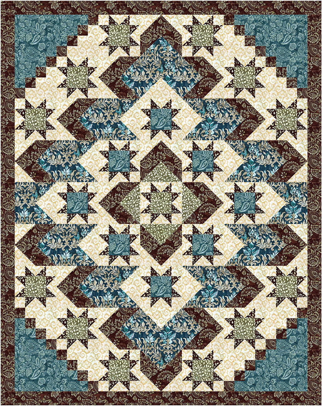 Batiks Decorator Jewel Quilt Kit