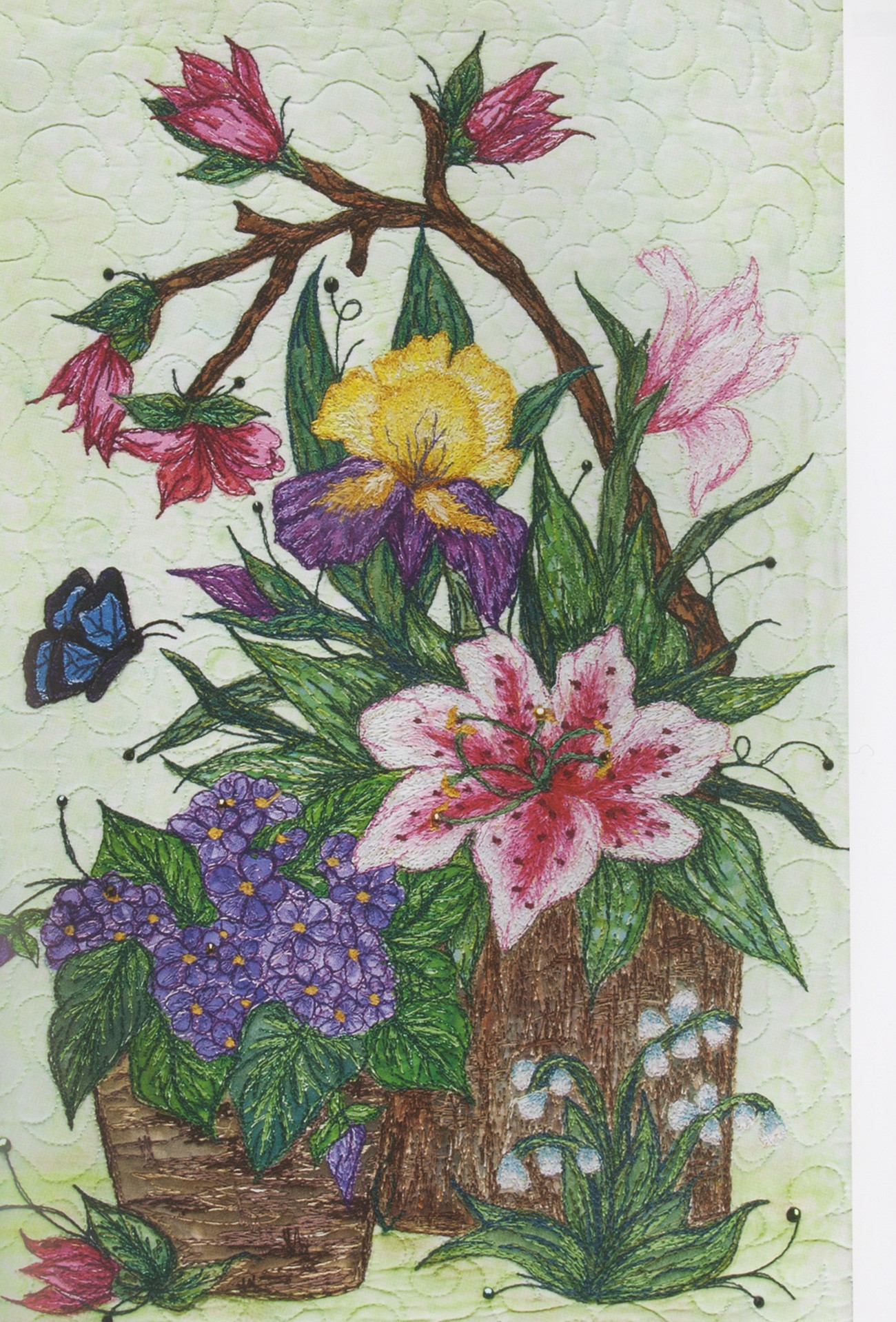 Thread Painting a Garden Quilt