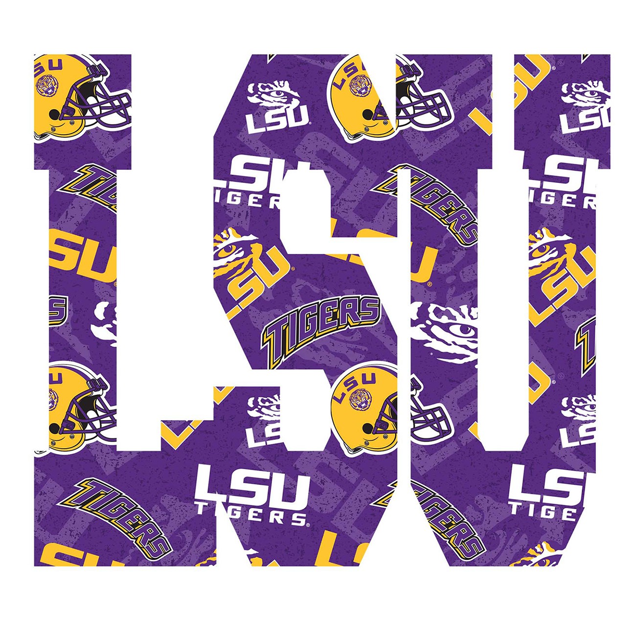 NCAA-Louisiana Collegiate Iron On 5in Tall Letters, 12/pack