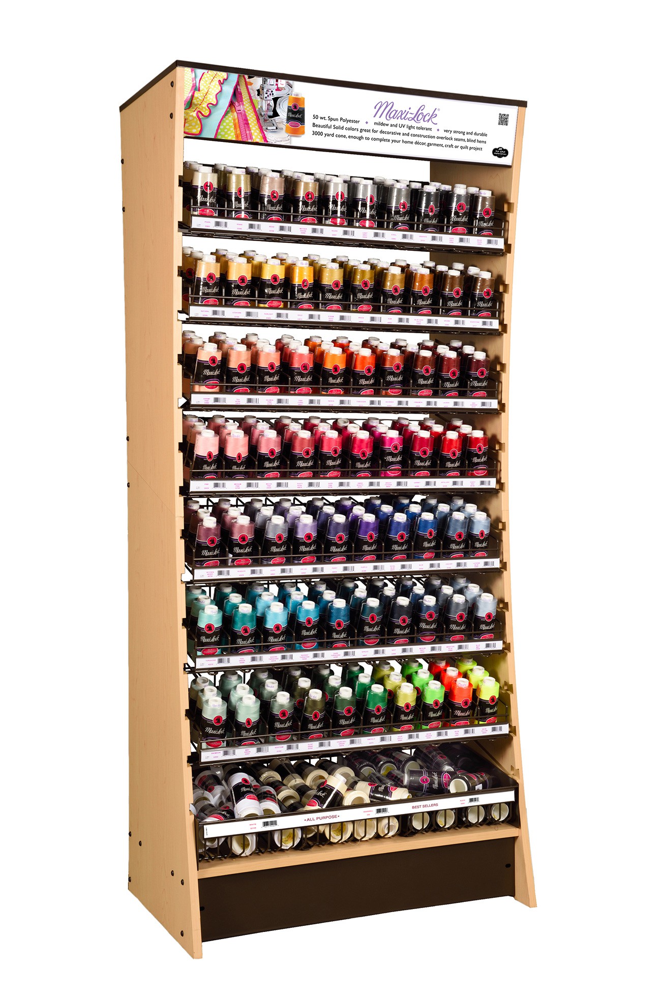 Maxi Lock All Purpose Thread Curve Floor Display