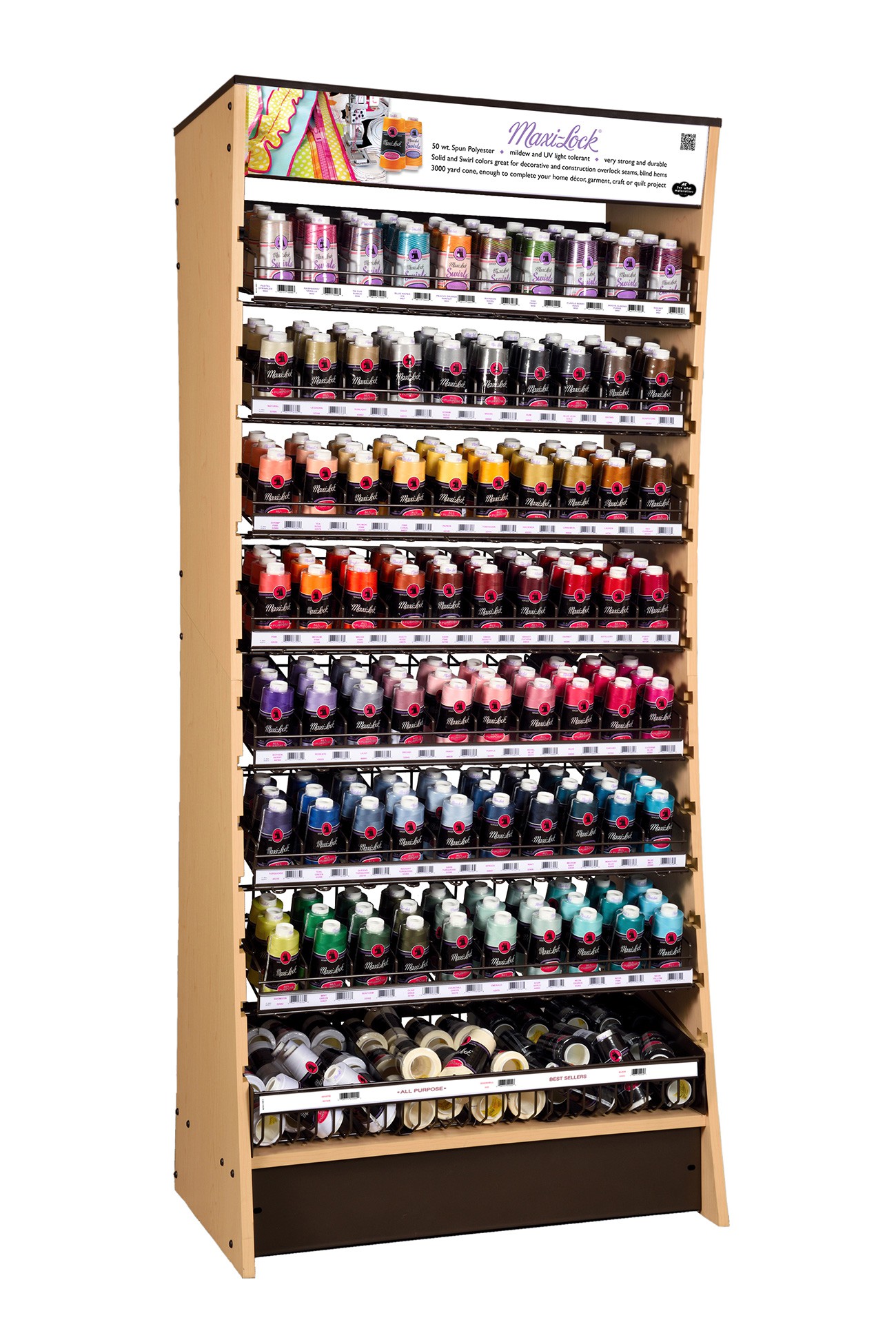 Maxi Lock All Purpose Thread & Swirls Curve Floor Display