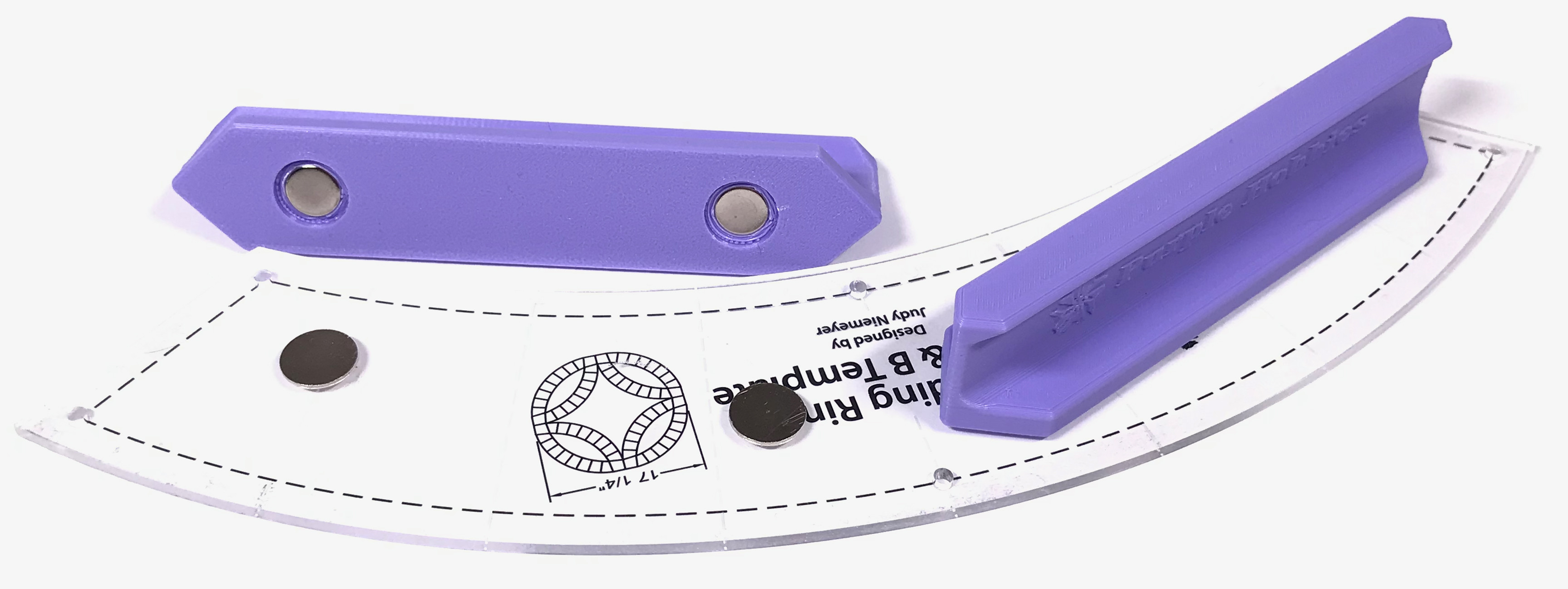 Magnetic Ruler Handle 5in Lilac