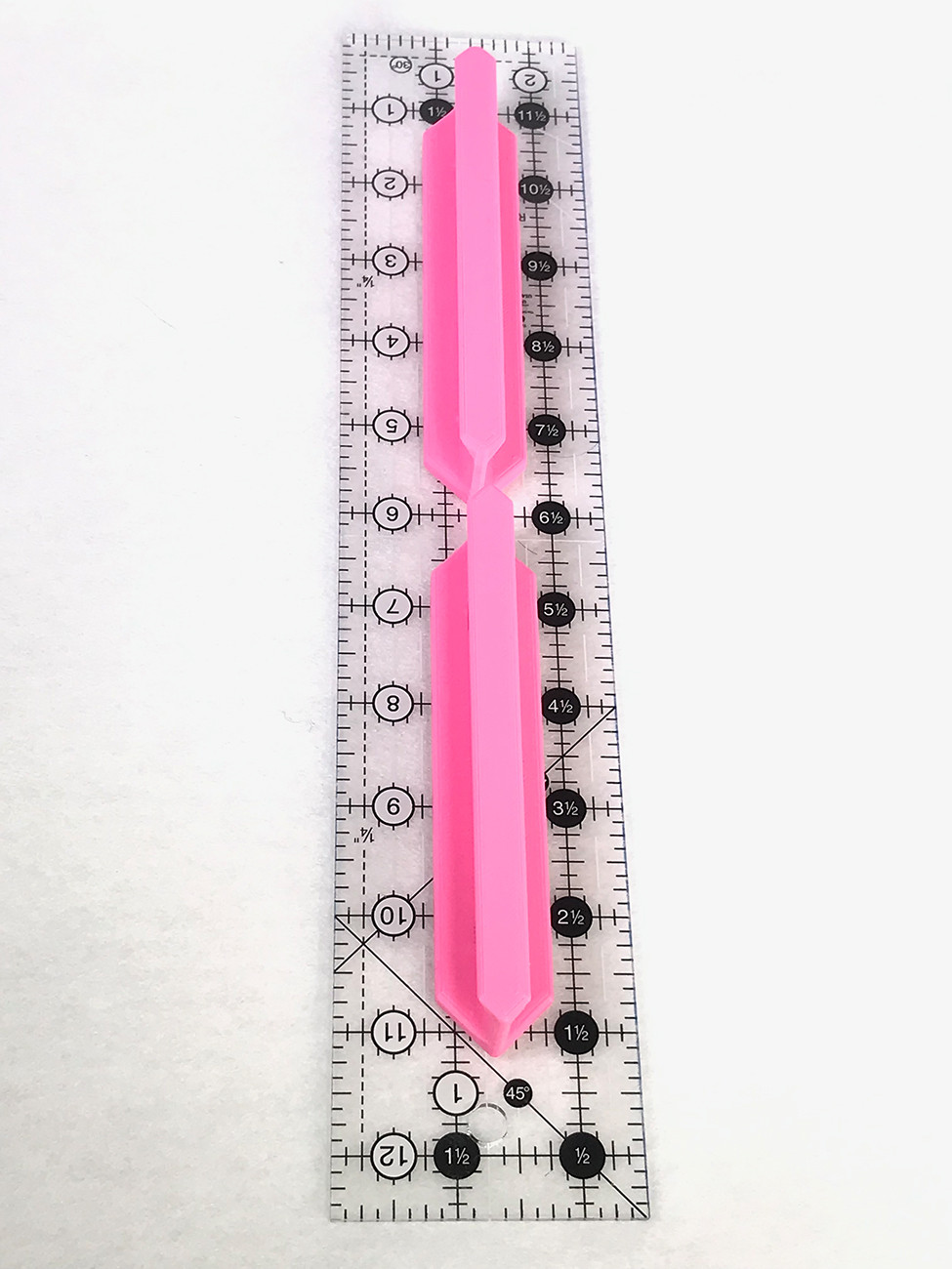 Magnetic Ruler Handle 5in Pink