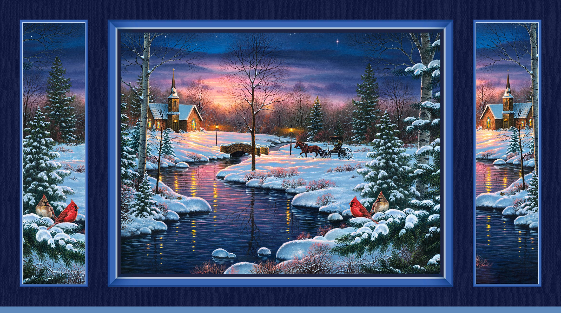 Nature'S Noel Holy Night Panel ( 10 Yards - 15 Panels ) By Hunter, Abraham