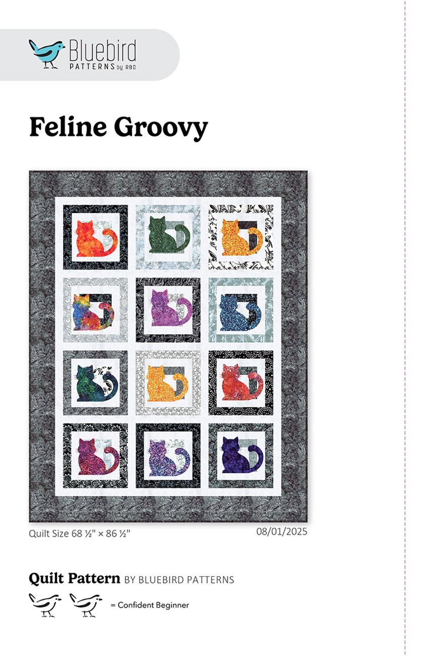 Bluebird Patterns Feline Groovy Quilt Pattern